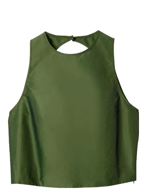 DAMSON MADDER Constance Open Back Top - Olive