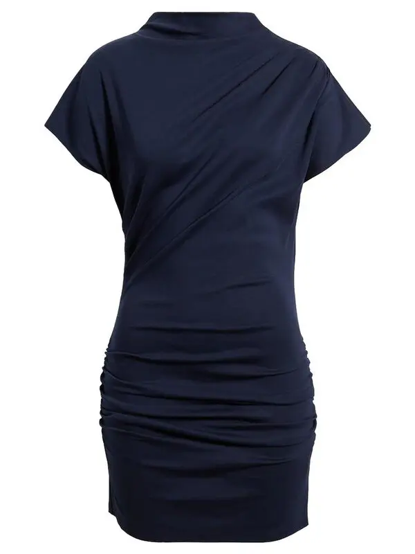 Line & Dot Archer Pleated Mini Dress - Navy