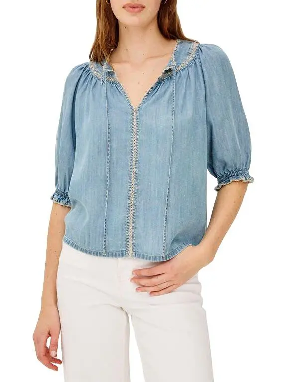 Rails Belina Chambray Top - Washed Blue