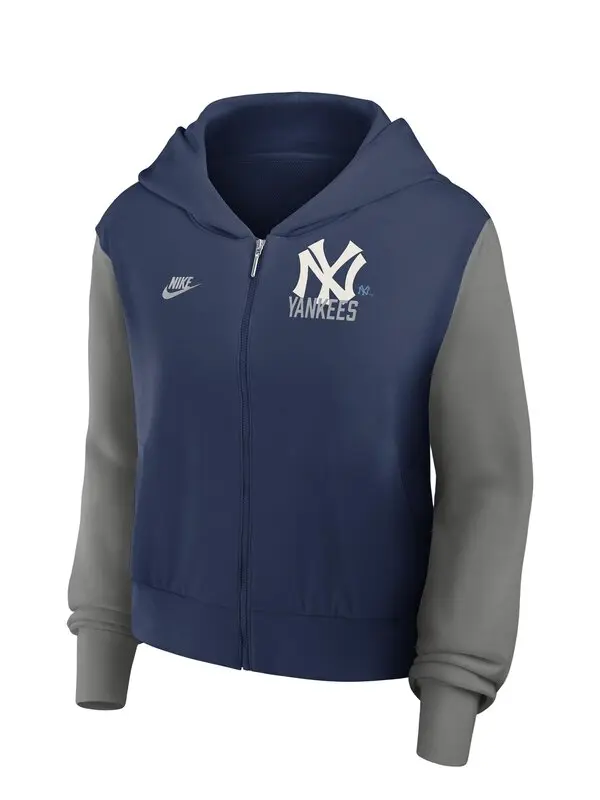 Nike New York Yankees Cooperstown Mlb Full-zip Hoodie - Blue