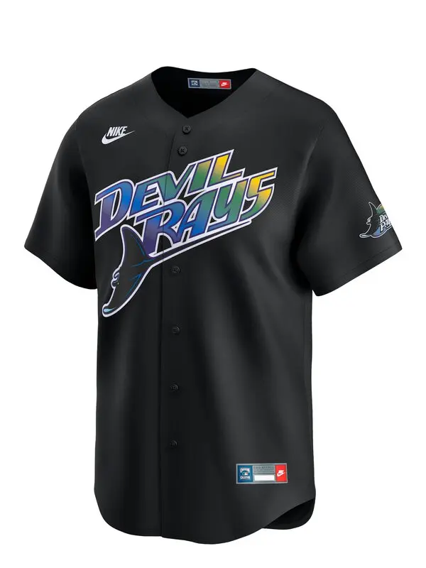 Nike Tampa Bay Rays Cooperstown Dri-fit Mlb Limited Jersey - Black