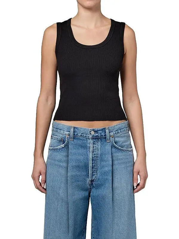 AGOLDE Shrunken Poppy Tank Top - Black