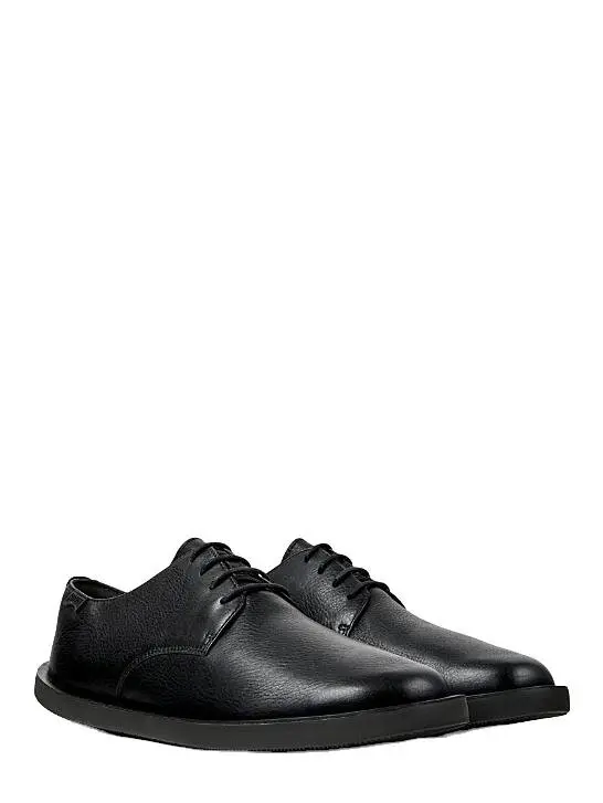 Camper Wagon Leather Shoes - Black
