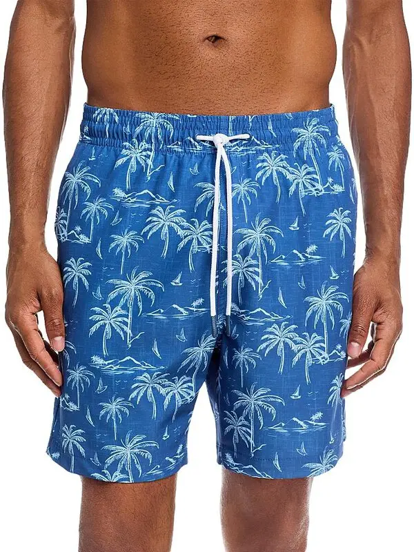 TRUNKS SURF & SWIM CO. Sano Paradise Island 6.5" Swim Trunks - Sail Blue