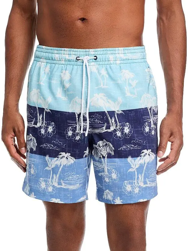 TRUNKS SURF & SWIM CO. Sano Chambray Island 6.5" Swim Trunks - Marine