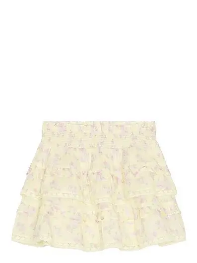 LoveShackFancy Tween Billie Skirt In Lemon - Lemon Spritz
