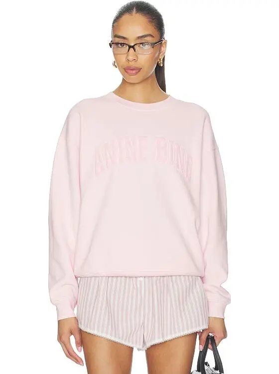 ANINE BING Spencer Sweatshirt In Rose - Powder Pink