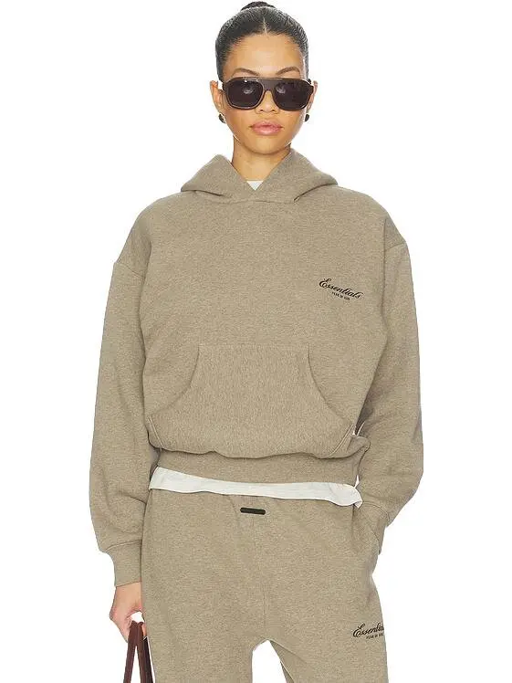 Fear Of God Classic Hoodie In Taupe - Homestead Heather