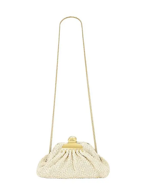 Marc Jacobs Small Claw Clip Clutch In Neutral - Natural