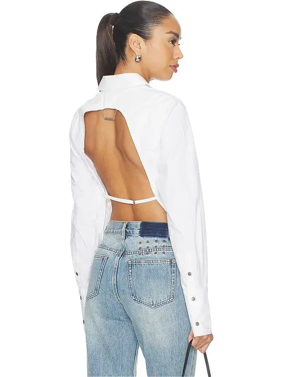 Ksubi Dare Open Back Shirt - White