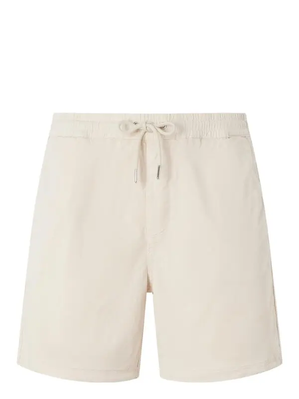 Nn07 Straight-leg Twill Drawstring Shorts - Neutrals