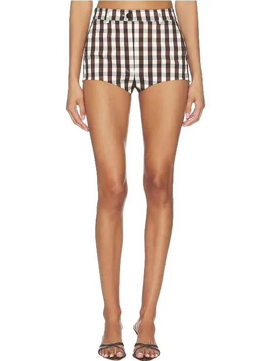 CULTNAKED Vixen Short - Gingham Brown