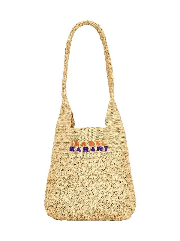 Isabel Marant Praia Small Bag - Natural  Purple & Orange