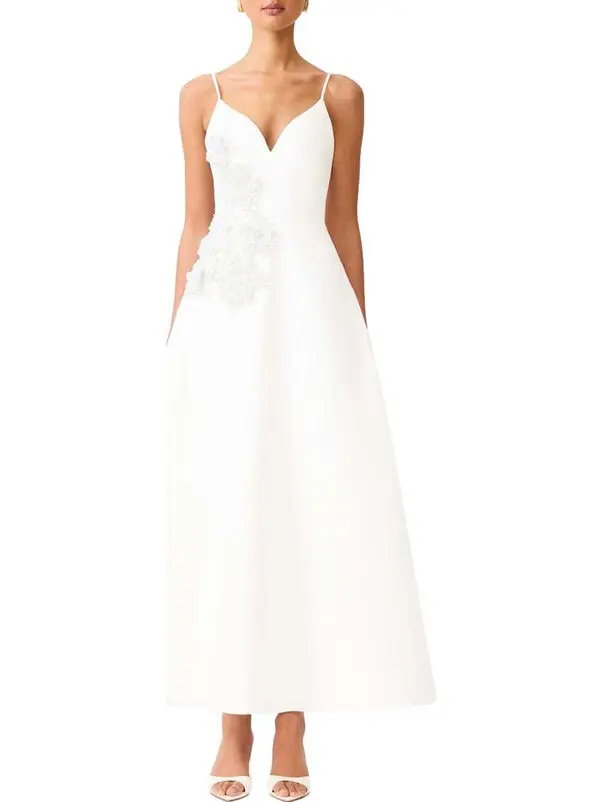 ELLIATT Stella Floral A-line Gown - White