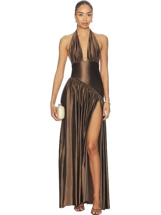 Delfi Rae Dress Maxi Length - Brown