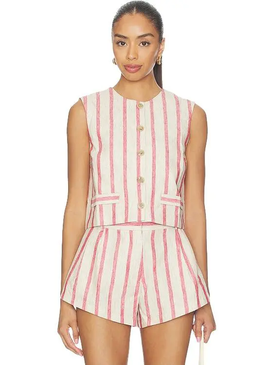 Amanda Uprichard Jeremiah Top - Red