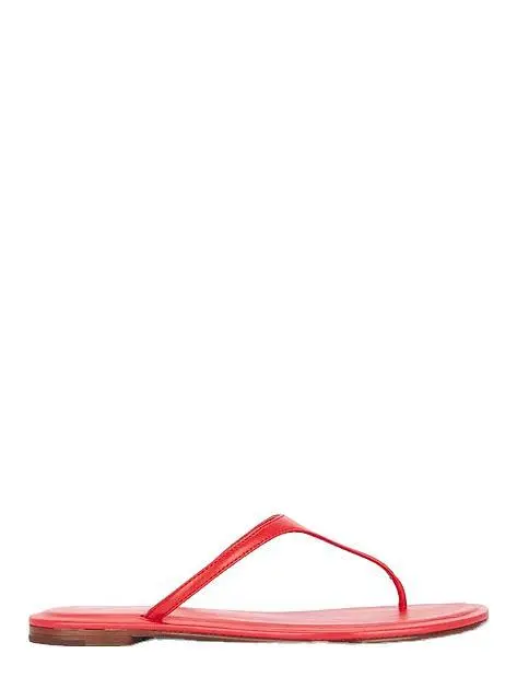 Polo Ralph Lauren Nappa Thong Flat Sandals - Red