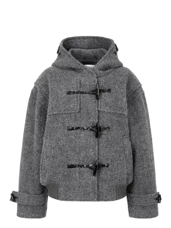 STUDIO TOMBOY Hooded Jacket With Toggle Fastening - Grey