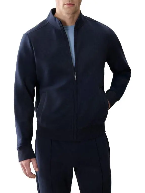 Robert Barakett Kenji Zip Track Jacket - Blue Night