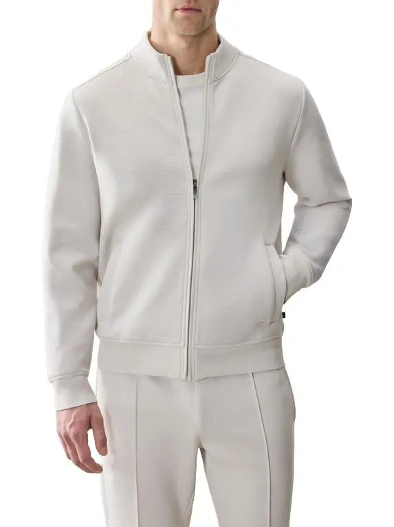 Robert Barakett Kenji Zip Track Jacket - Swan