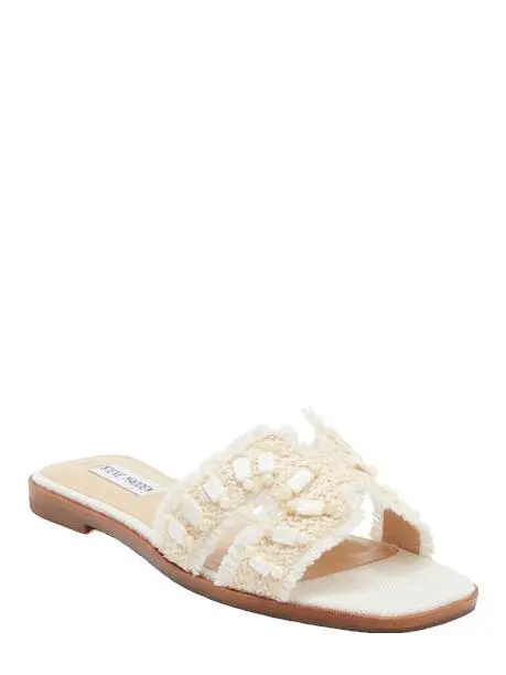 Steve Madden Hadyn Slide Sandal - Bone Raffia
