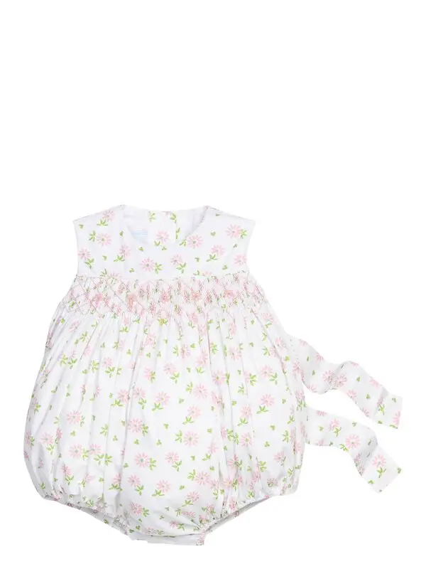 LITTLE ENGLISH Floral Smocked Bubble - Meriwether Floral