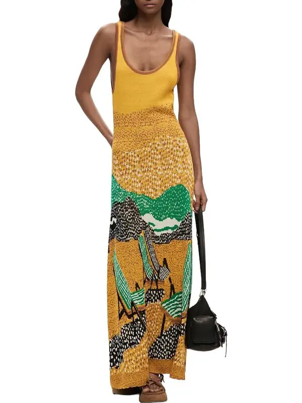 Desigual Sleeveless Knit Dress - Yellow