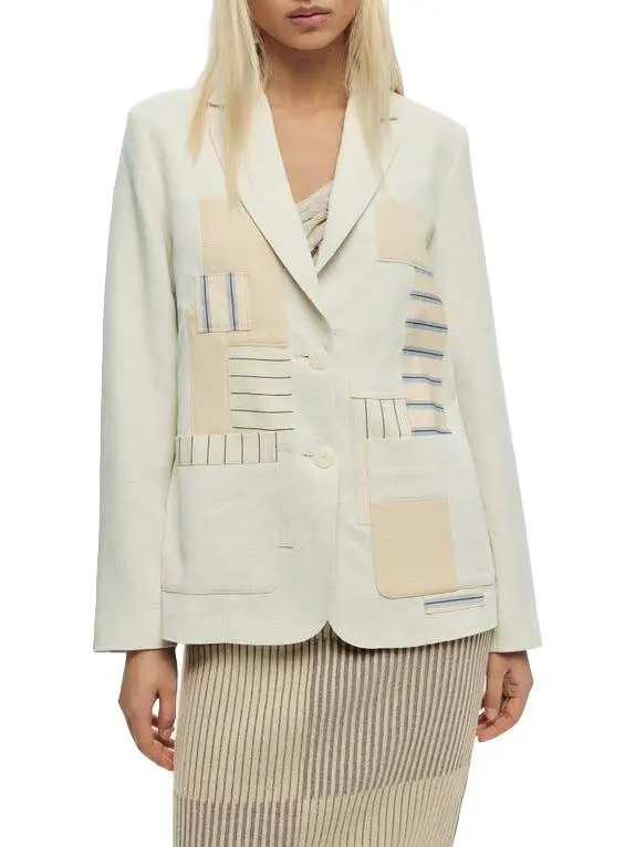 Desigual Patchwork Blazer - Off White