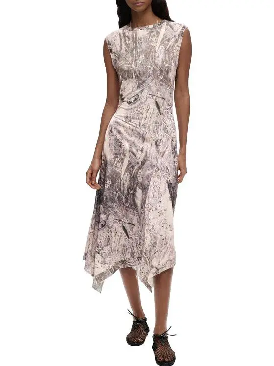 Desigual Sleeveless Midi Dress - Gray