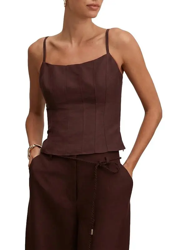 EVER NEW River Corset Top - Chocolate
