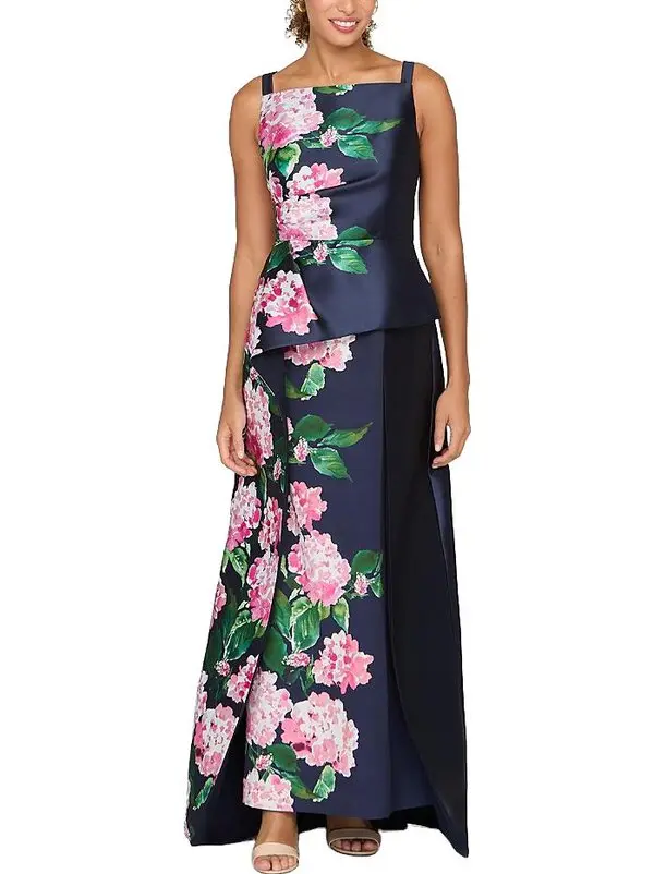 KAY UNGER Blaire Walk Thru Gown - Navy Blue