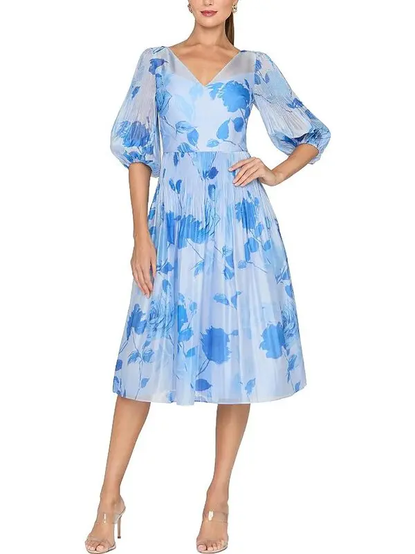 KAY UNGER Georgina Midi Dress - Sky Blue