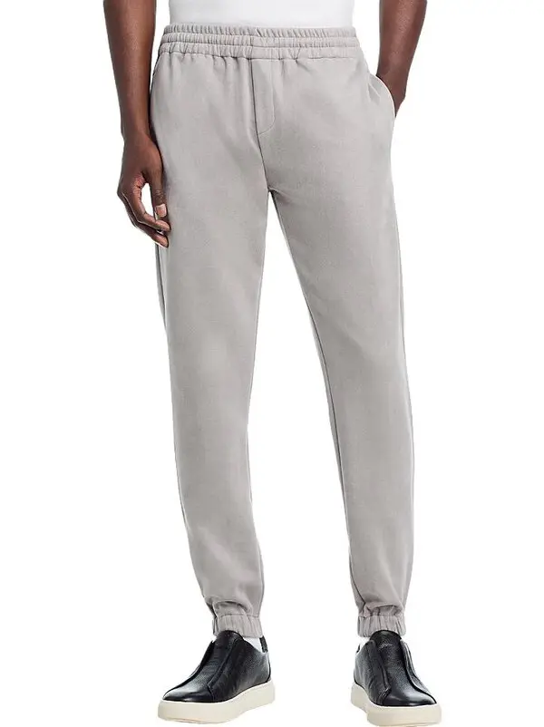 Monfrère Noah Slim Fit Faux Suede Pants - Cool Grey