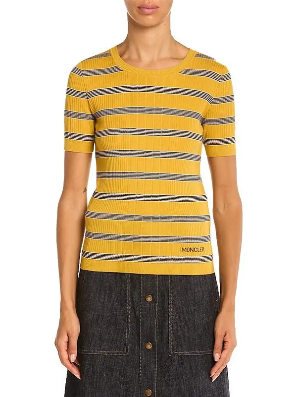 Moncler Stripe Crewneck - Yellow