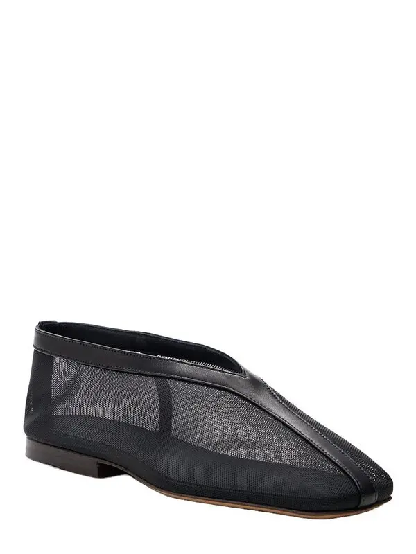 MANSUR GAVRIEL Contorno Square V Flats - Black
