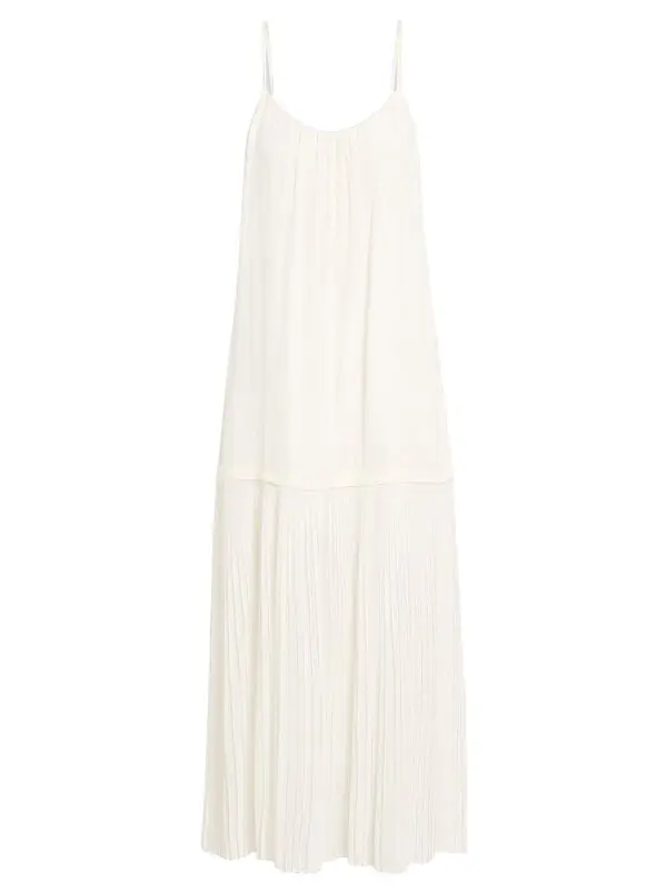 Zimmermann Pleated Chiffon And Crepe Maxi Dress - Ivory