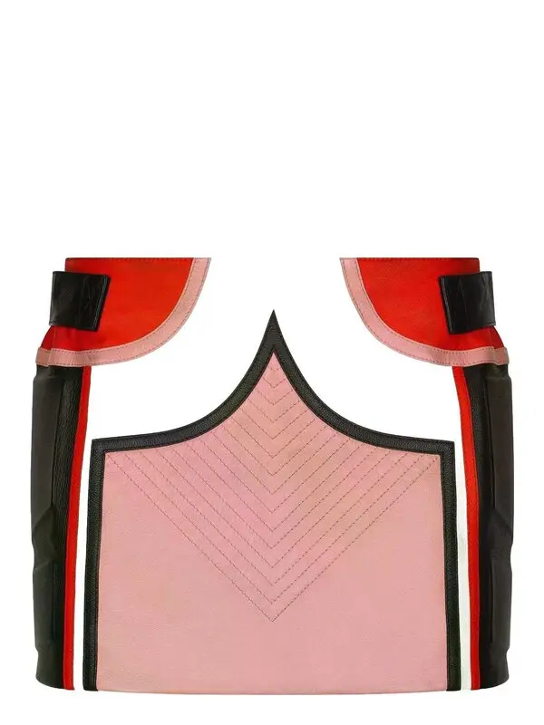 Dolce & Gabbana Colour-block Decorative-stitching Miniskirt - Pink