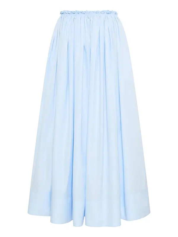 Gabriela Hearst Shiva Maxi Skirt In Sea Island Cotton - Light Blue