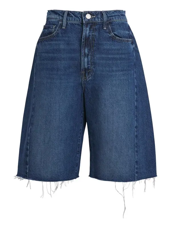 MOTHER The Half-pipe Denim Shorts - Blue