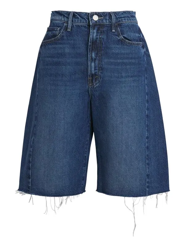 MOTHER The Half-pipe Denim Shorts - Blue