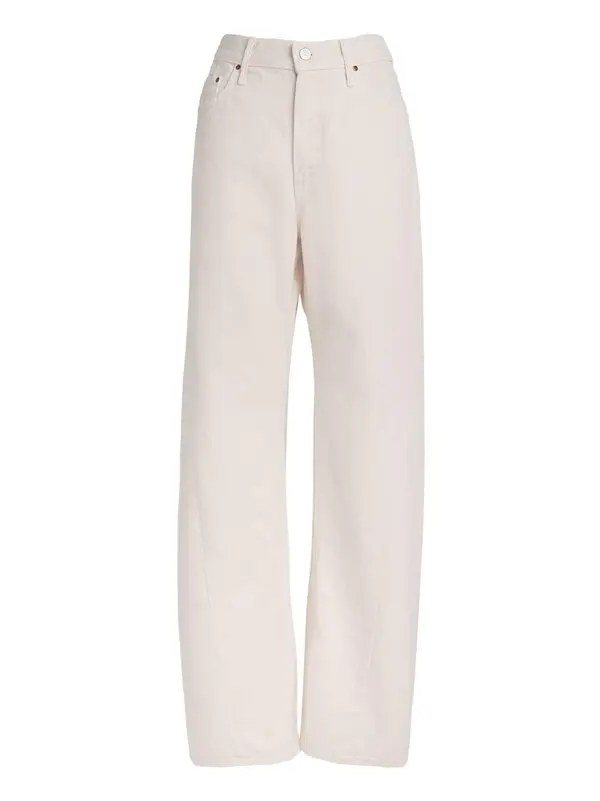 MOTHER The Lemon Twist Sneak Wide-leg Jeans - White