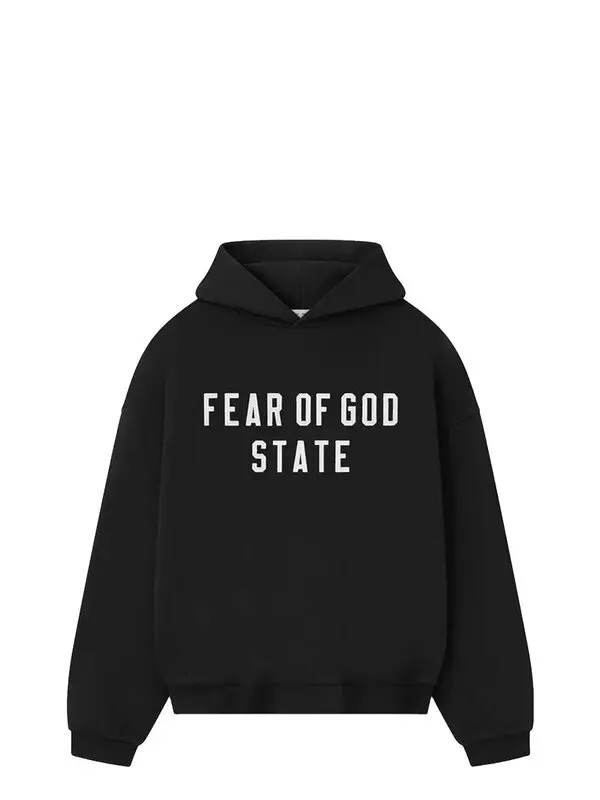 Fear Of God 90s Fit Fleece Hoodie Jet - Black
