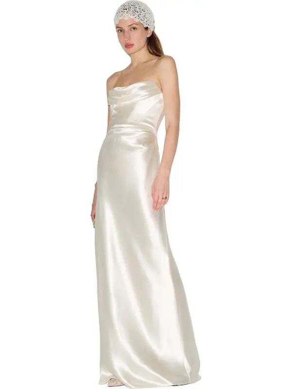 REFORMATION Lupe Silk Maxi Dress - Ivory