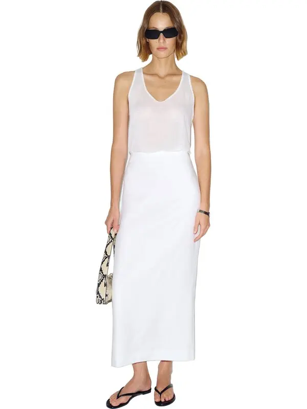 REFORMATION Lydia Linen Maxi Skirt - Ivory