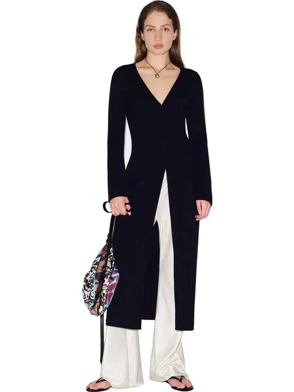 REFORMATION Wells Cashmere Duster - Black