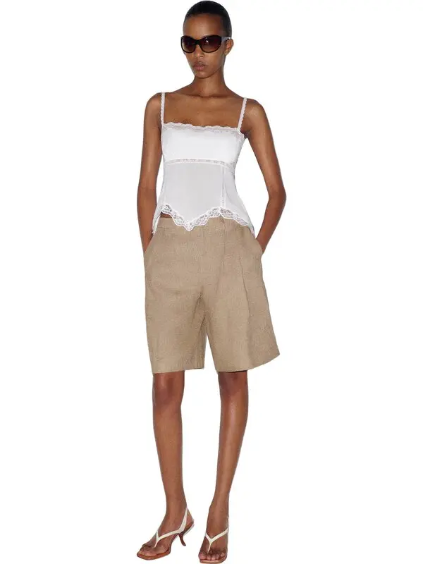 REFORMATION Apricot Lace Top - Ivory