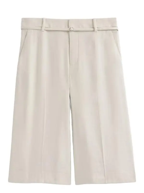 Everlane Long Tailored Stretch Linen Shorts - Birch