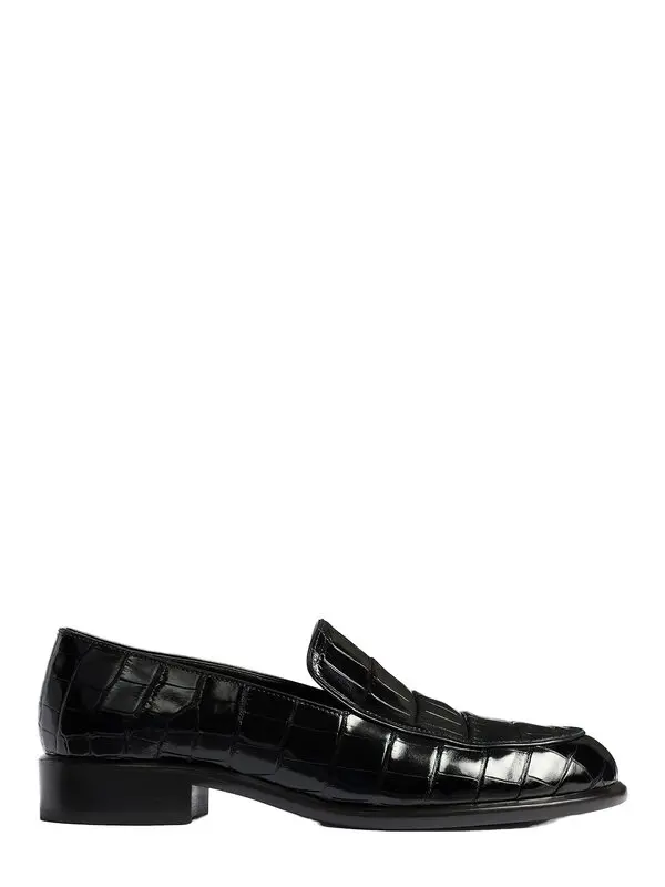 Khaite Miles Alligator Loafer - Black