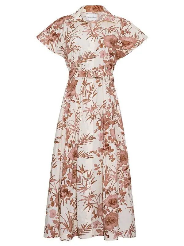 Cara Cara Sawyer Belted Shirtdress - Paradise Camel