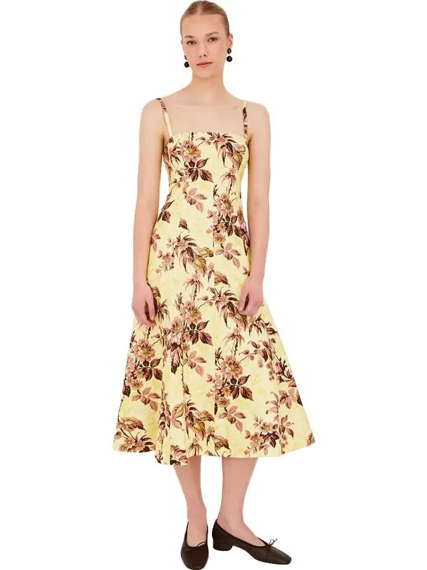 Cara Cara Gimlet Midi Dress - Windsor Lemon